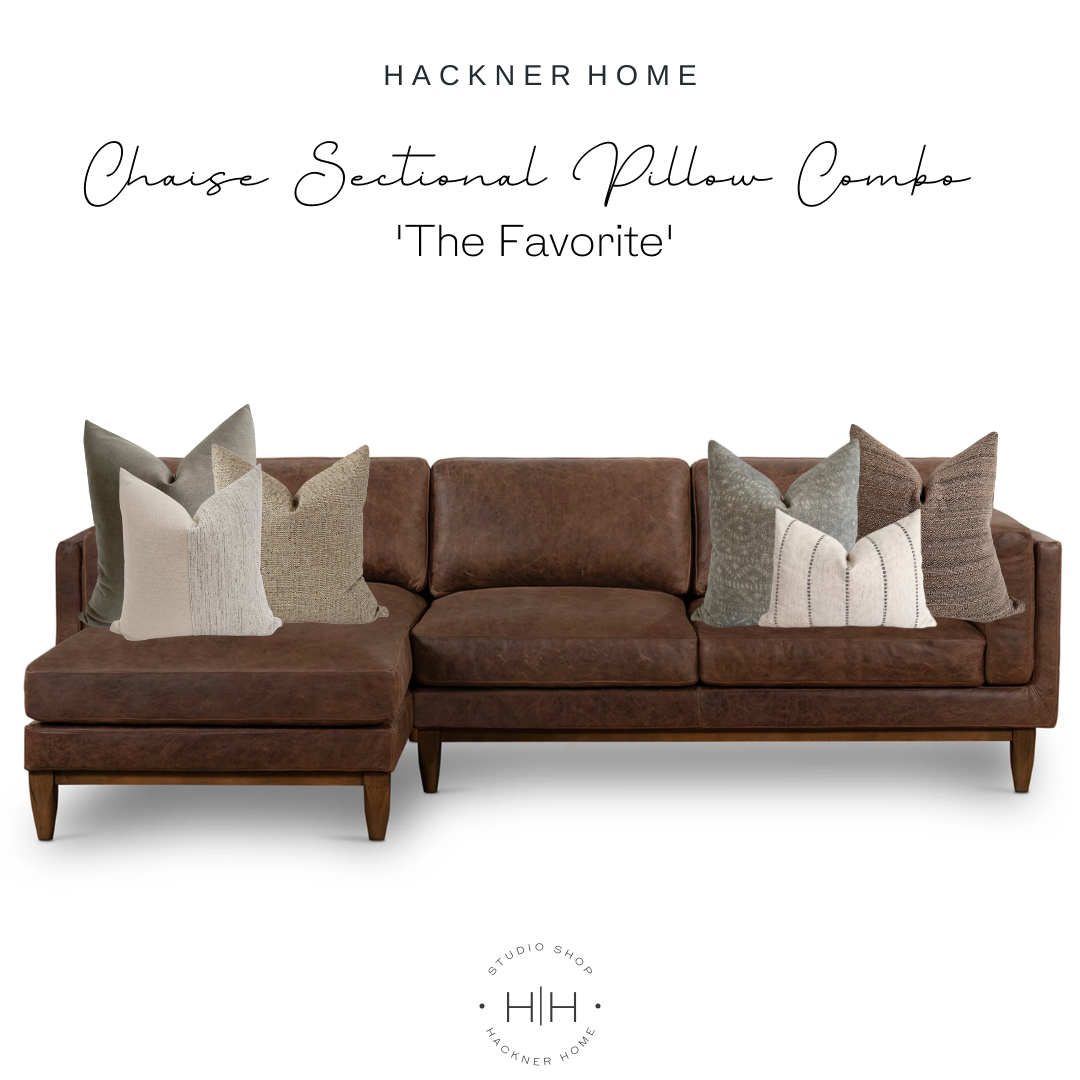 Sectional Chaise Sofa Pillow Combo | 'The Favorite'