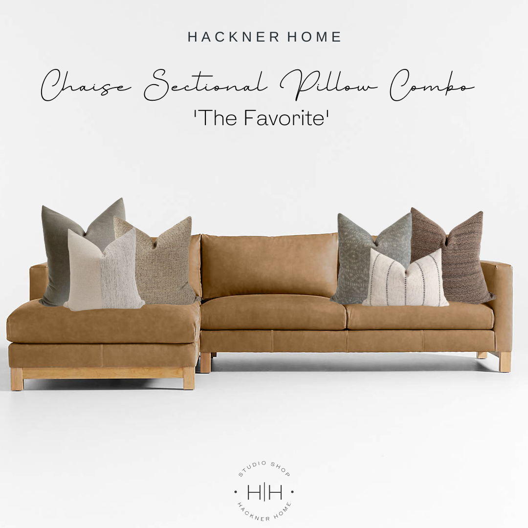 Sectional Chaise Sofa Pillow Combo | 'The Favorite'