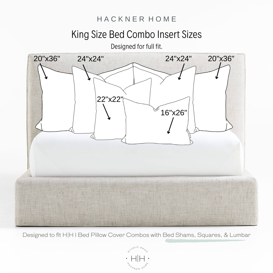 Bed Pillow Insert Combo Shams, Squares & Lumbar