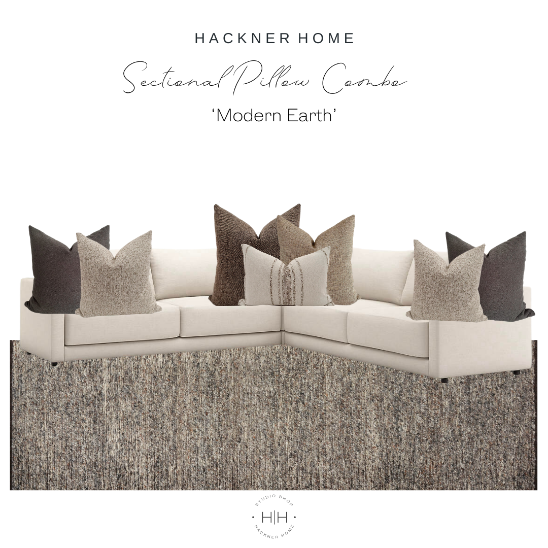 Sectional Pillow Combo 'Modern Earth'