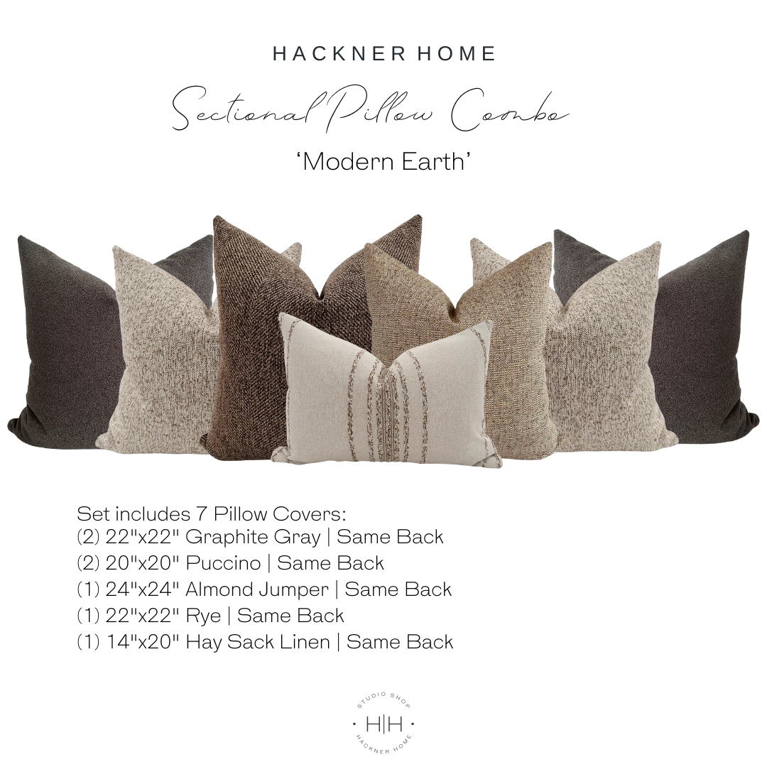 Sectional Pillow Combo 'Modern Earth'