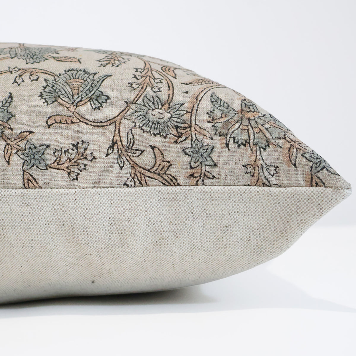 Passion Vine Block Print Pillow Cover