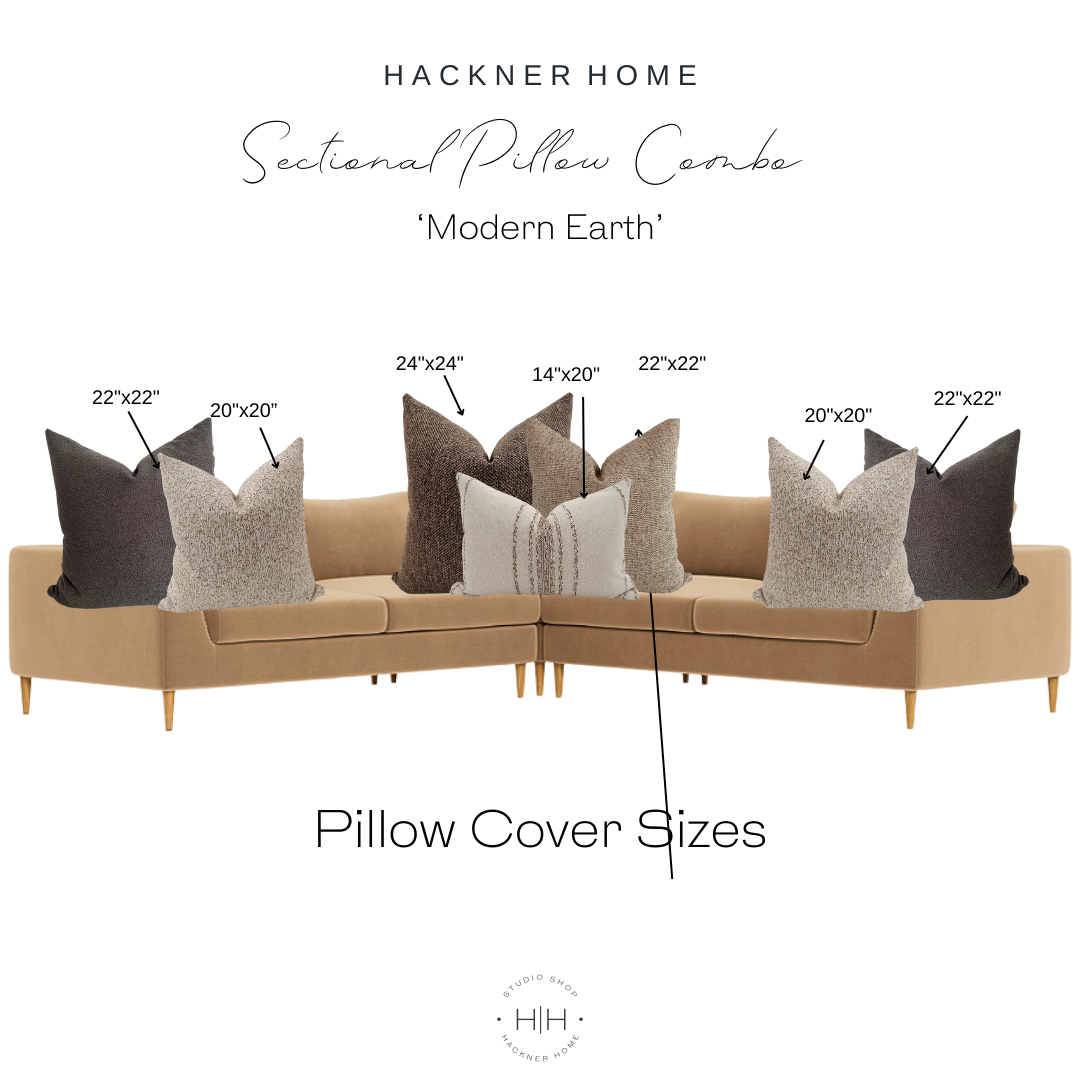 Sectional Pillow Combo 'Modern Earth'