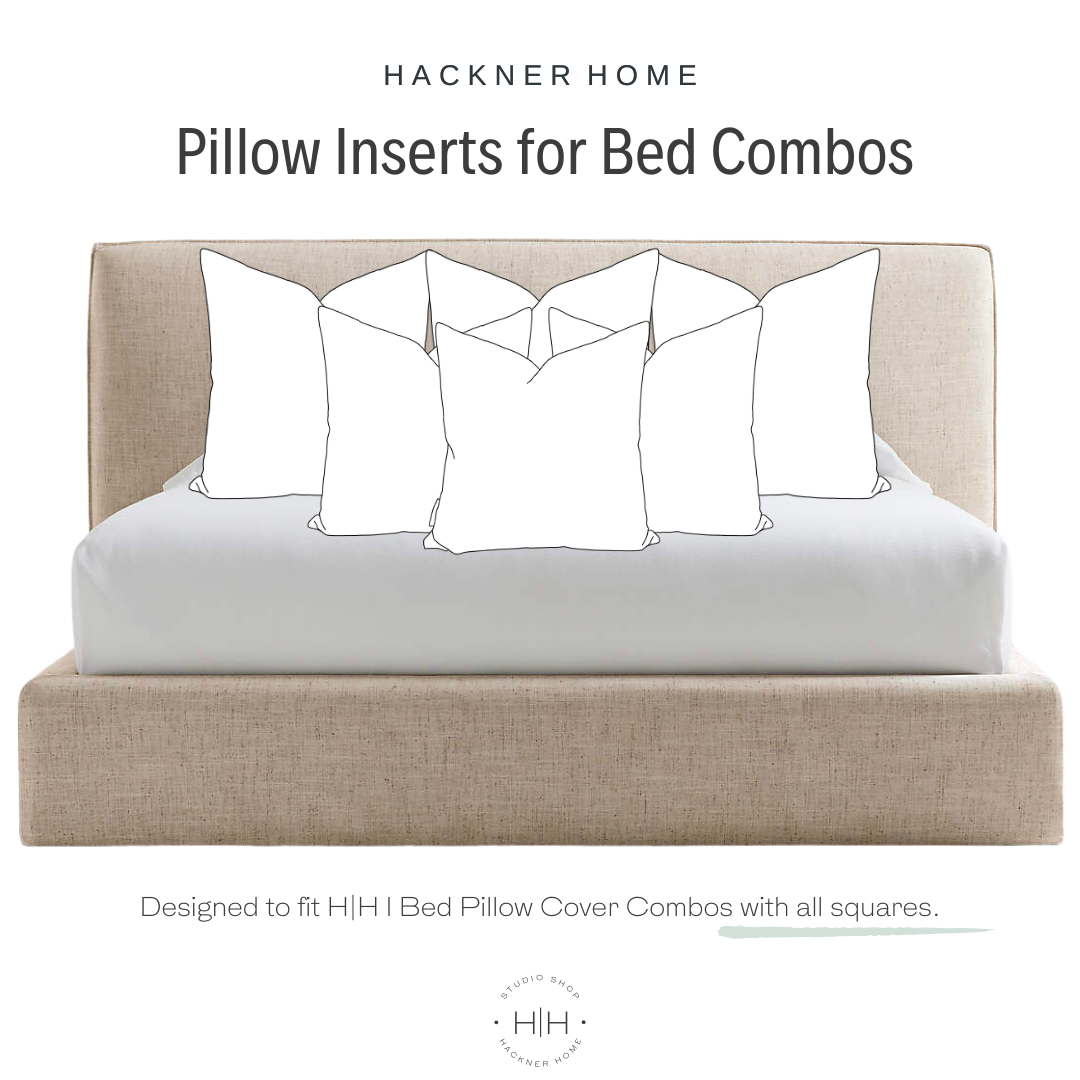 Bed Pillow Insert Combo with All Squares