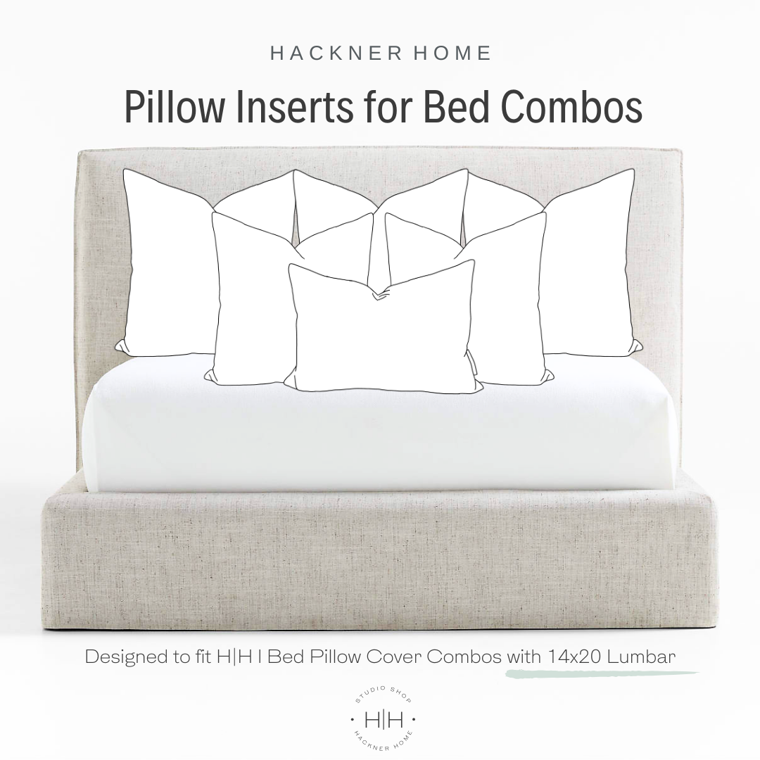 Bed Pillow Insert Combo with 14x20 Lumbar
