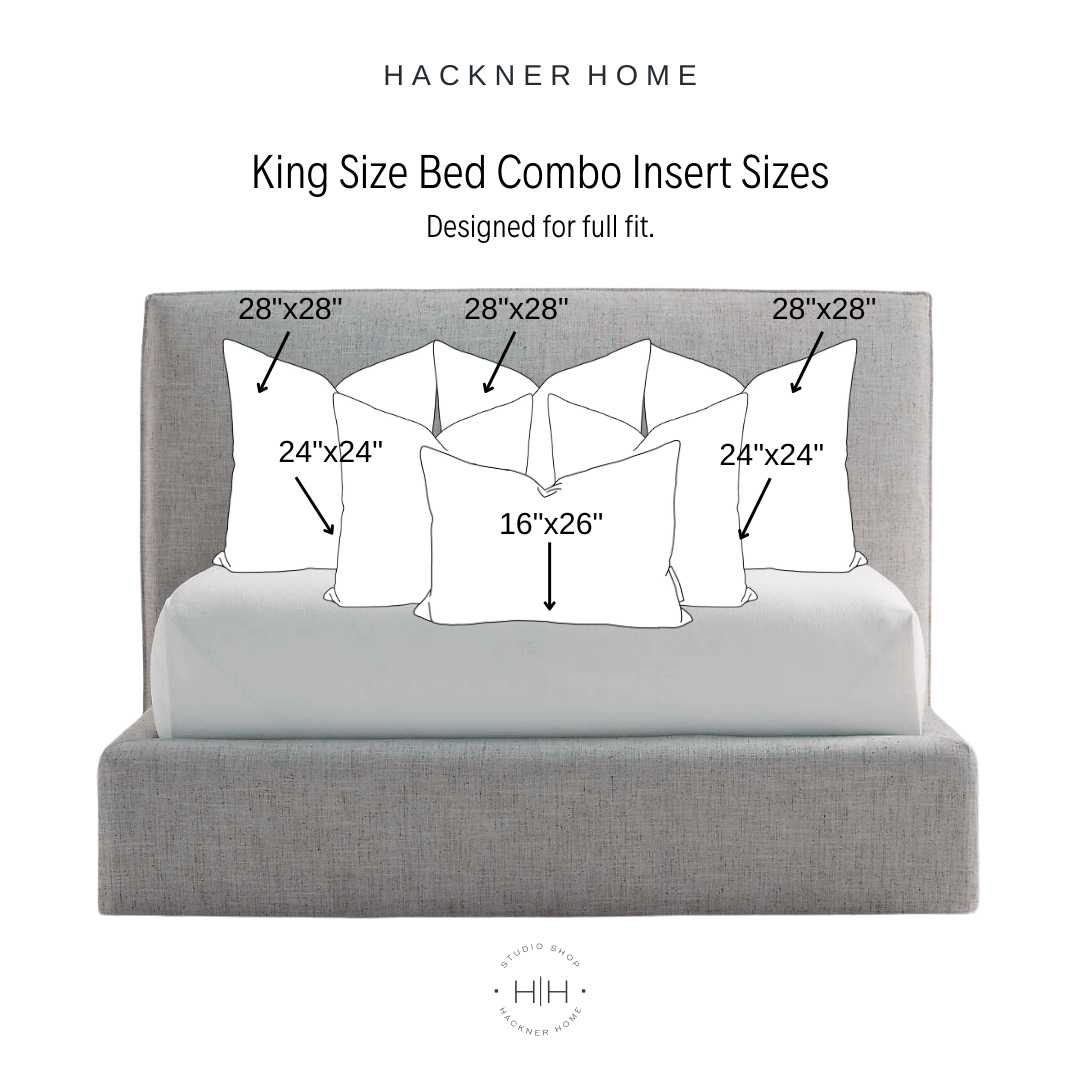 Bed Pillow Insert Combo for 16x26 Center