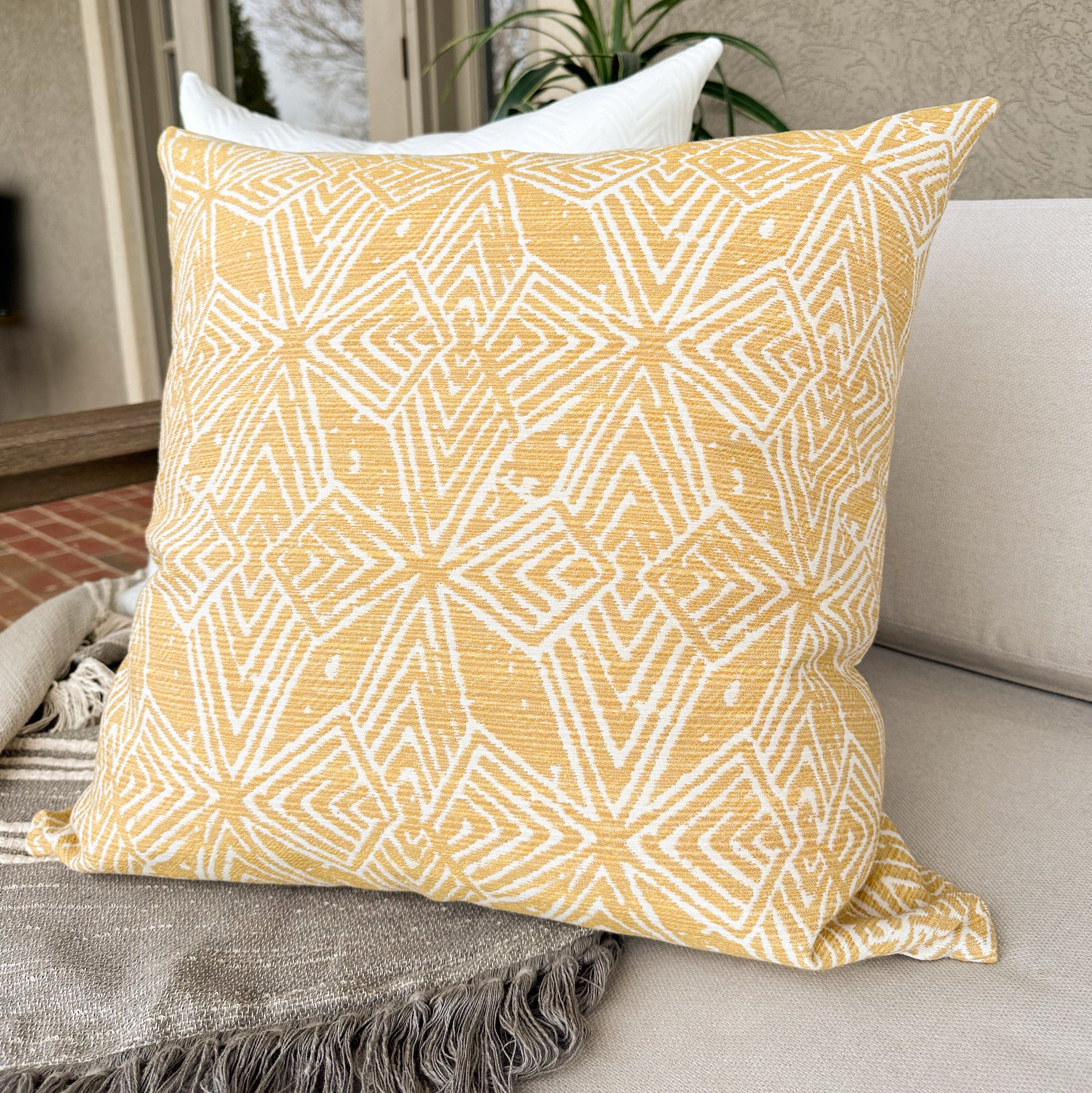 Twila Yellow | Outdoor Pillow Cover